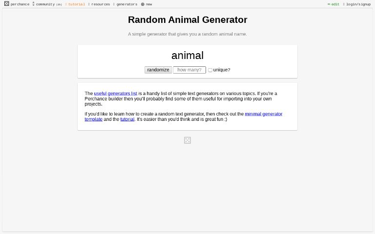 Random Animal Generator