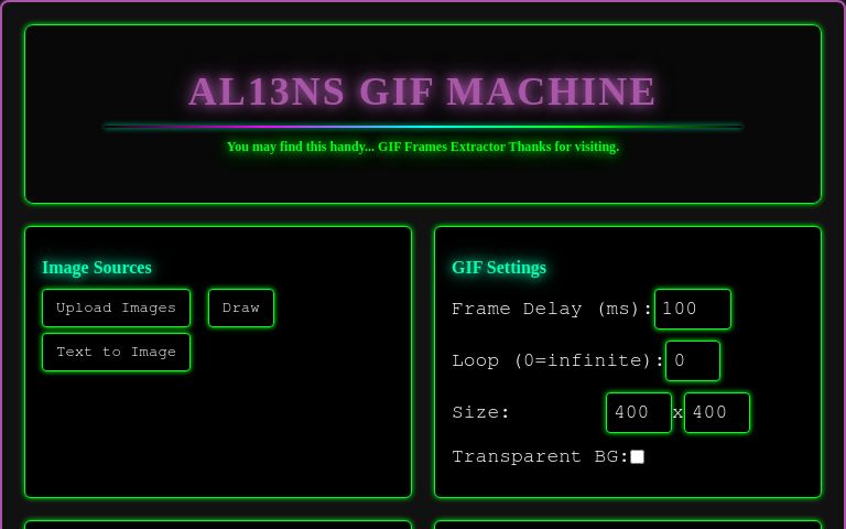 UFO GIF MACHINE ― Perchance Generator