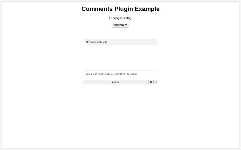 Comments Plugin Example
