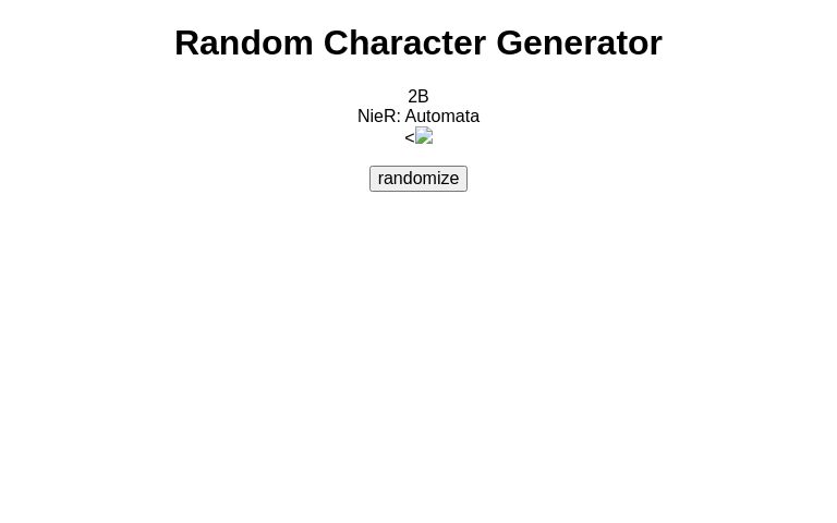 Random Character Generator
