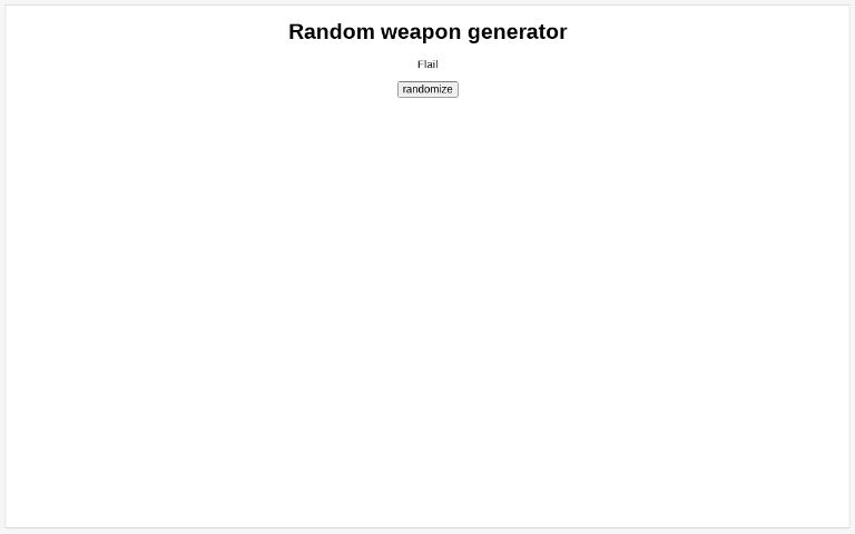 Random weapon generator