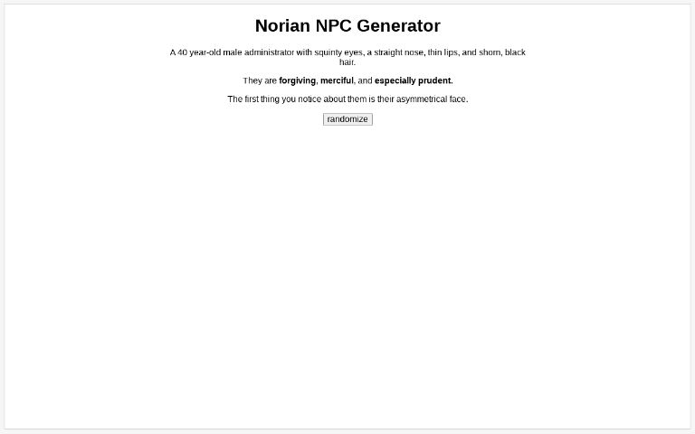 Norian NPC Generator