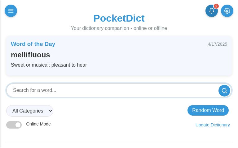 PocketDict ― Perchance Generator