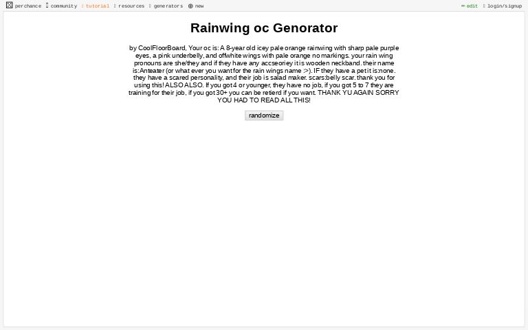 Rainwing oc Genorator ― Perchance Generator