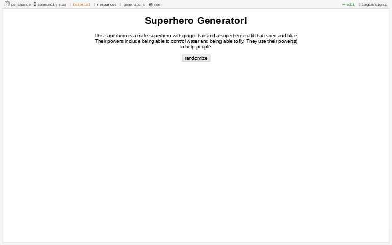 Superhero Generator!