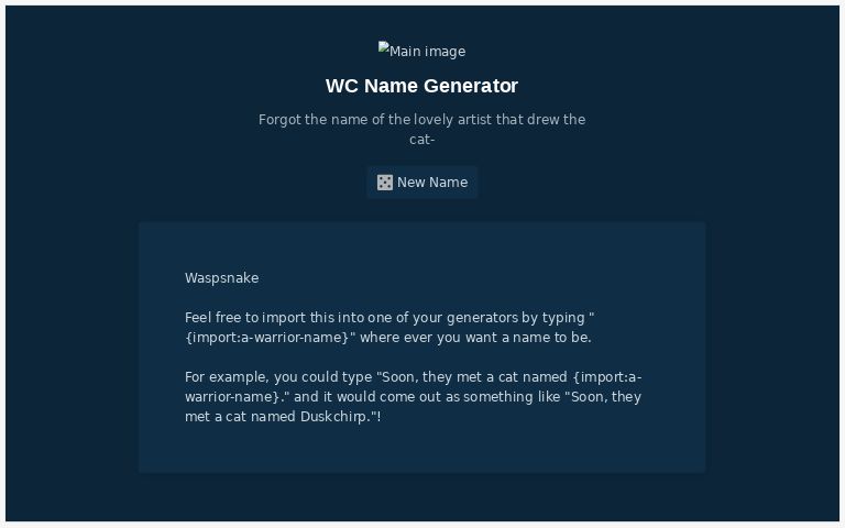 WC Name Generator