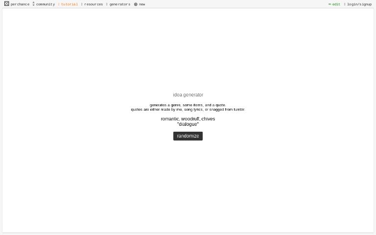 Focus Template ― Perchance Generator