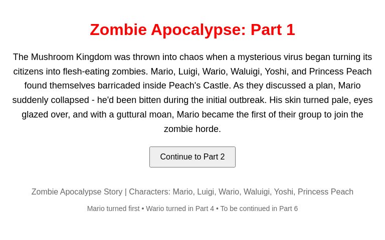 Zombie Apocalypse: Part 1 ― Perchance Generator