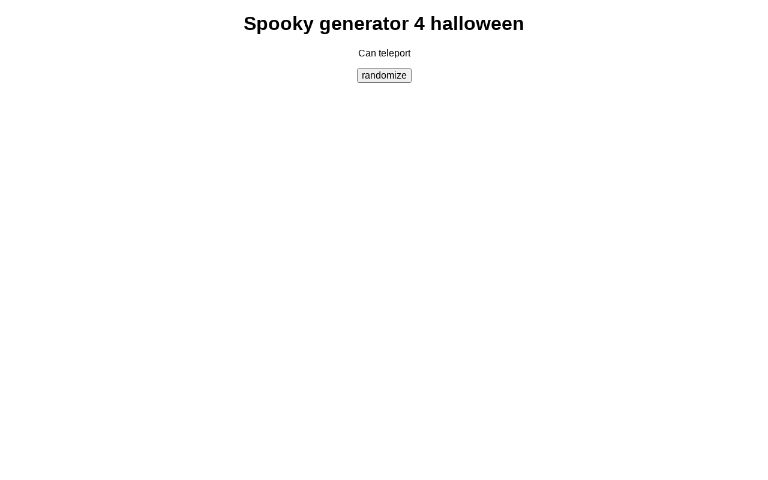Spooky generator 4 halloween