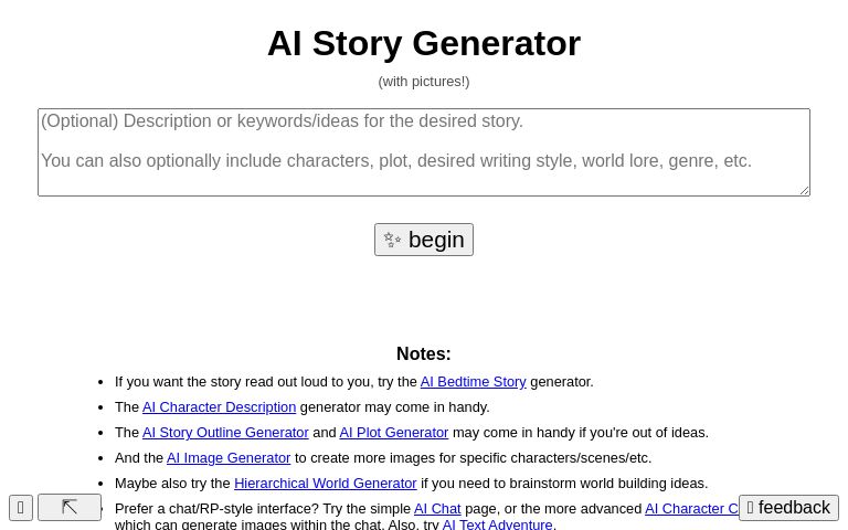 AI Story Generator (With Pictures) - free, no sign-up, unlimited