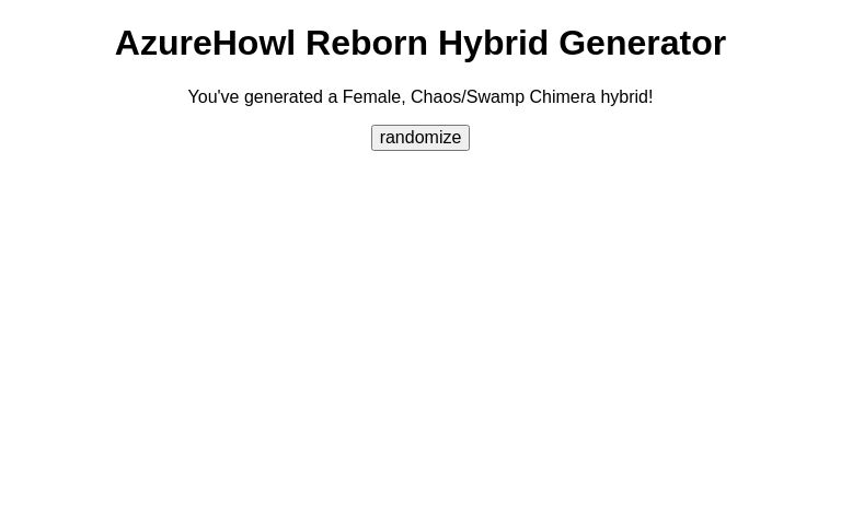 AzureHowl Reborn Hybrid Generator