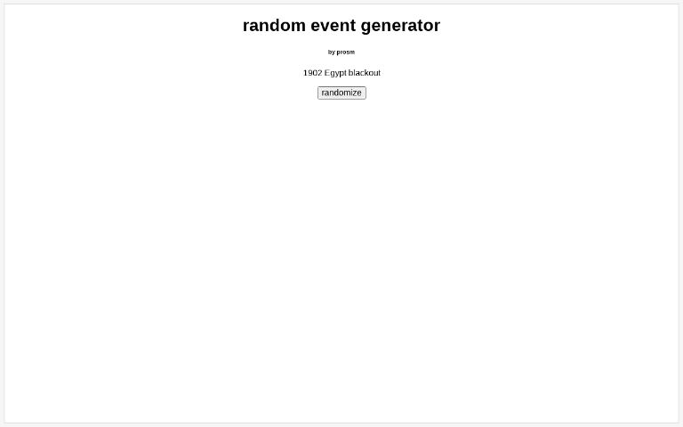 random event generator