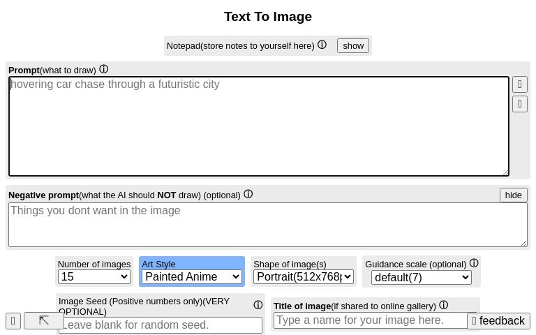 Stable Diffusion AI ― Perchance Generator