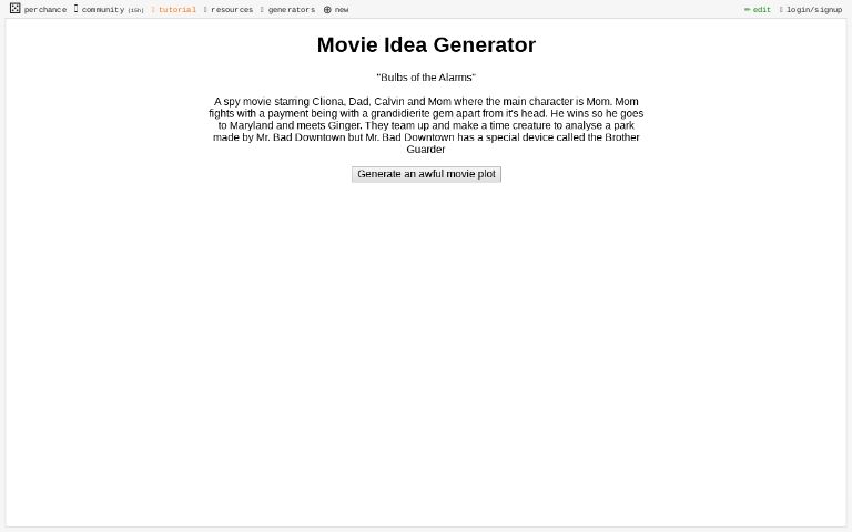 Movie Idea Generator