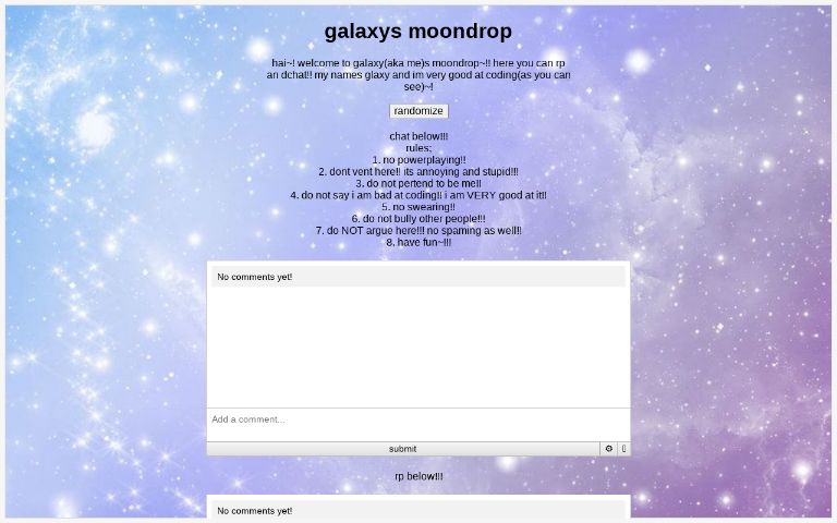 galaxys moondrop ― Perchance Generator