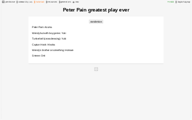 Peter Pain greatest play ever ― Perchance Generator