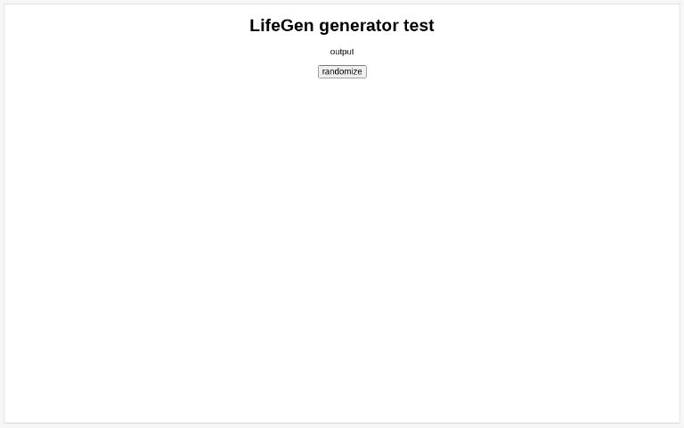 LifeGen generator test