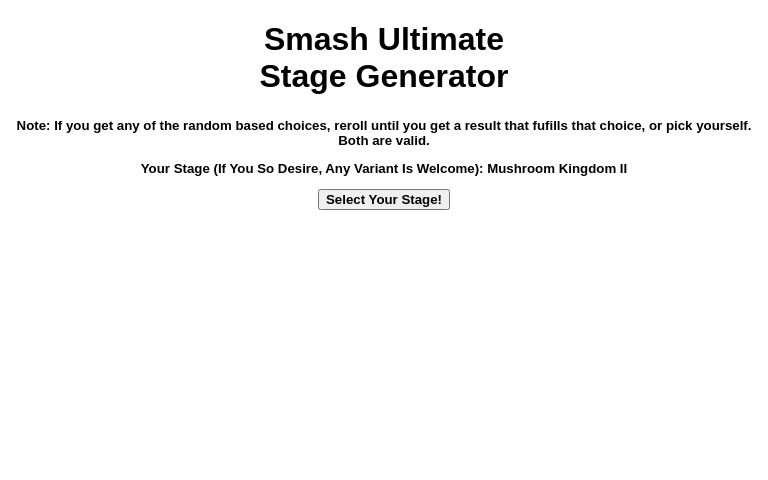 Smash Ultimate Stage Generator
