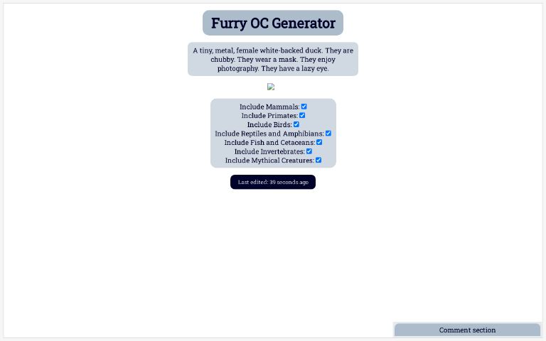 Furry OC Generator