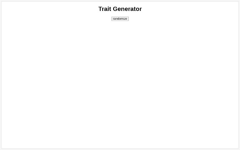 Trait Generator