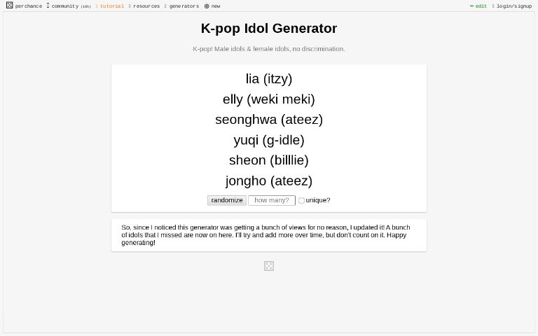 K-pop Idol Generator