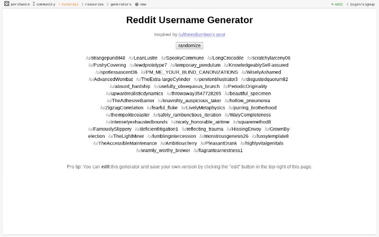 Reddit Username Generator