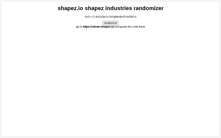 shapez.io shapez industries randomizer ― Perchance Generator