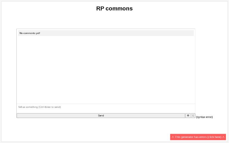 RP commons ― Perchance Generator