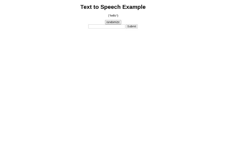 Text to Speech Example ― Perchance Generator