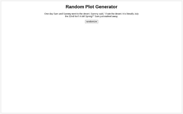 Random Plot Generator