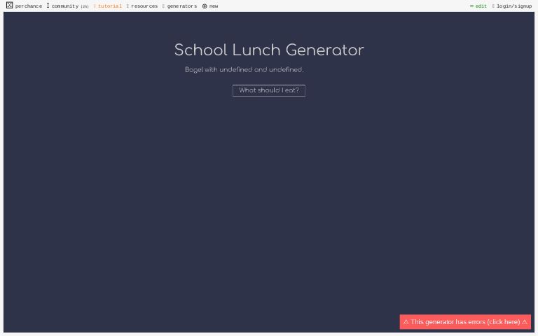 school lunch generator