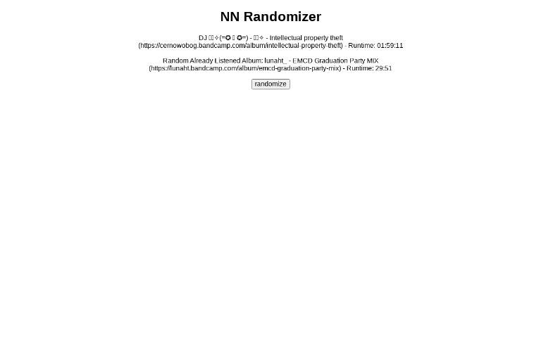 NN Randomizer ― Perchance Generator