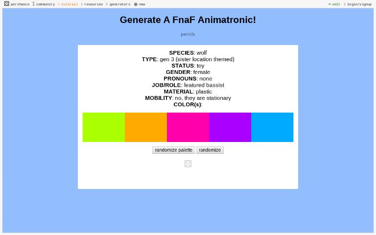 Generate A FnaF Animatronic!