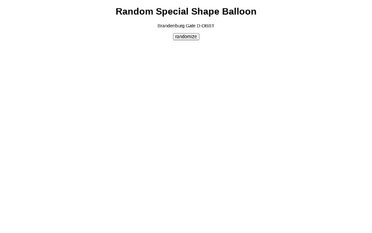 Random Special Shape Balloon ― Perchance Generator