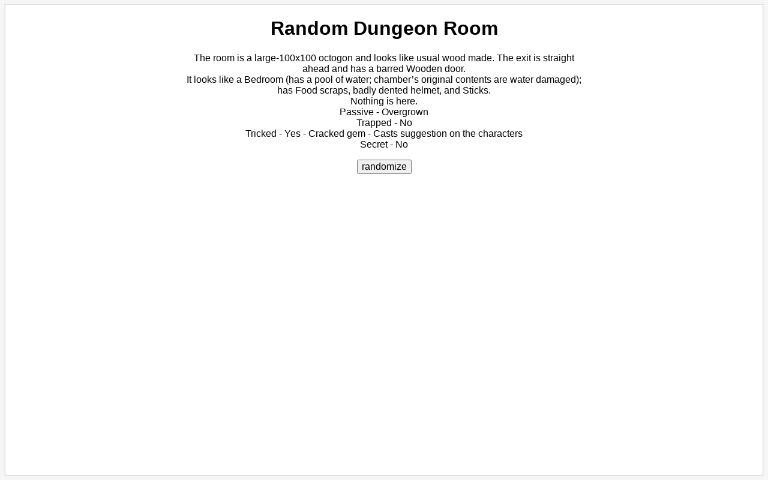 Random Dungeon Room ― Perchance Generator