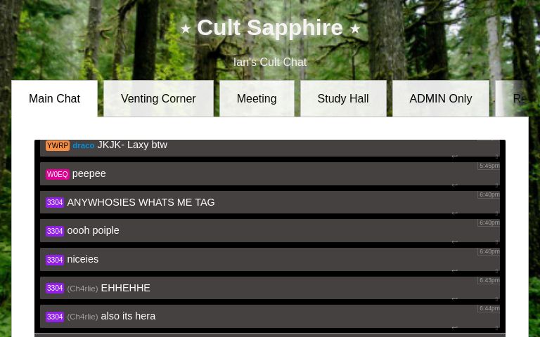 ⋆ Cult Sapphire ⋆ ― Perchance Generator