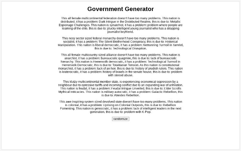 Government Generator