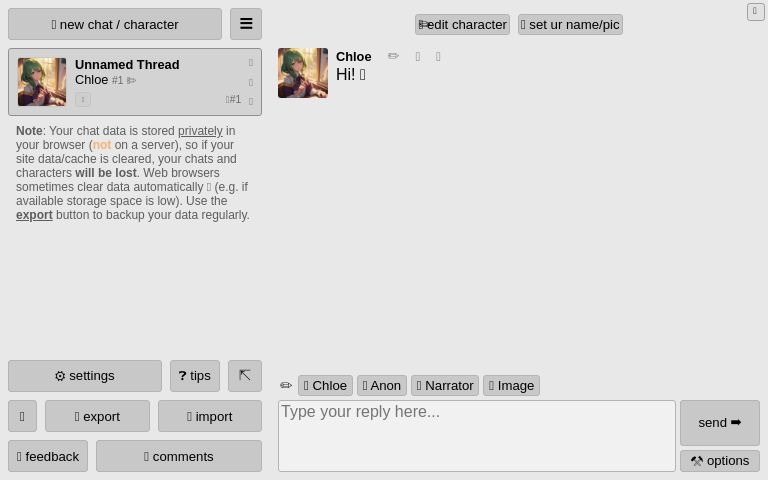AI Character Chat (online, free, no sign-up, unlimited)
