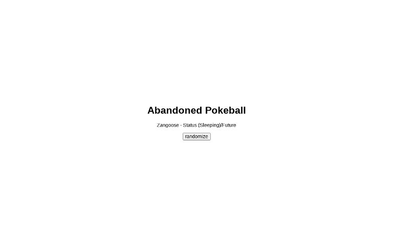 Abandoned Pokeball ― Perchance Generator