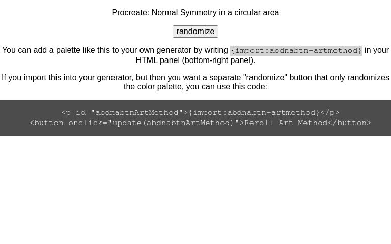 Abdnabtn Artmethod ― Perchance Generator