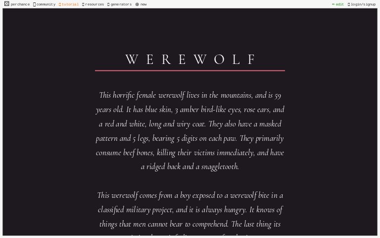 Werewolf Generator