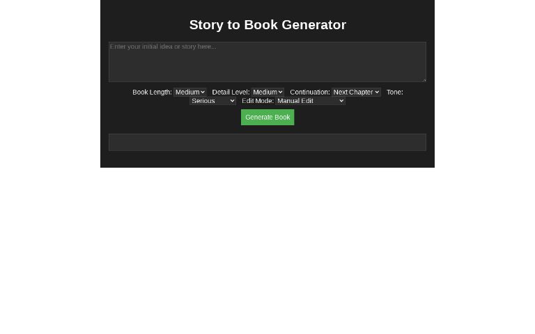 Story to Book Generator