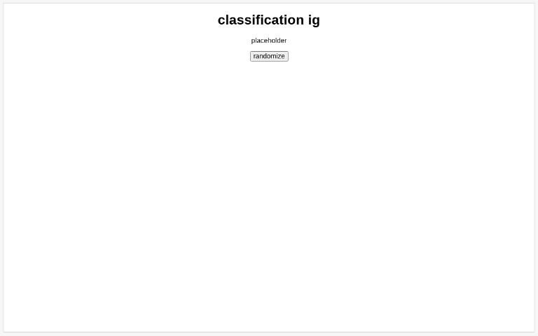 classification ig ― Perchance Generator