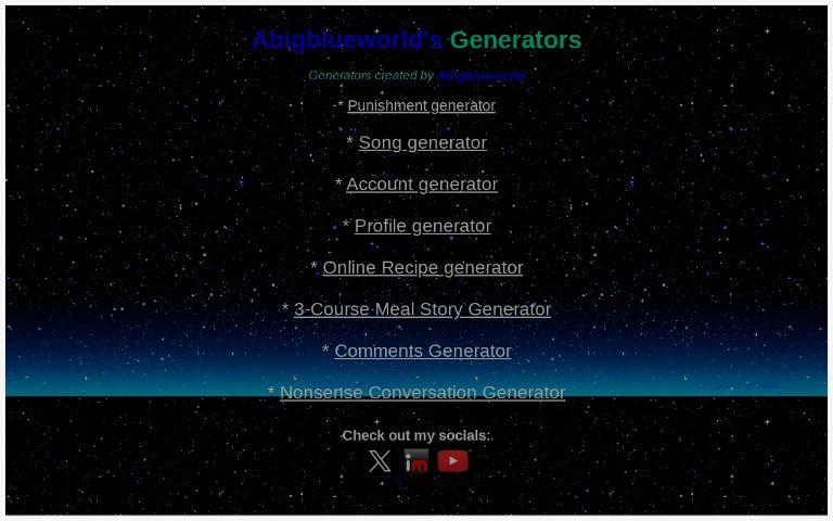 Abigblueworld's Generators