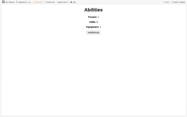 Abilities ― Perchance Generator