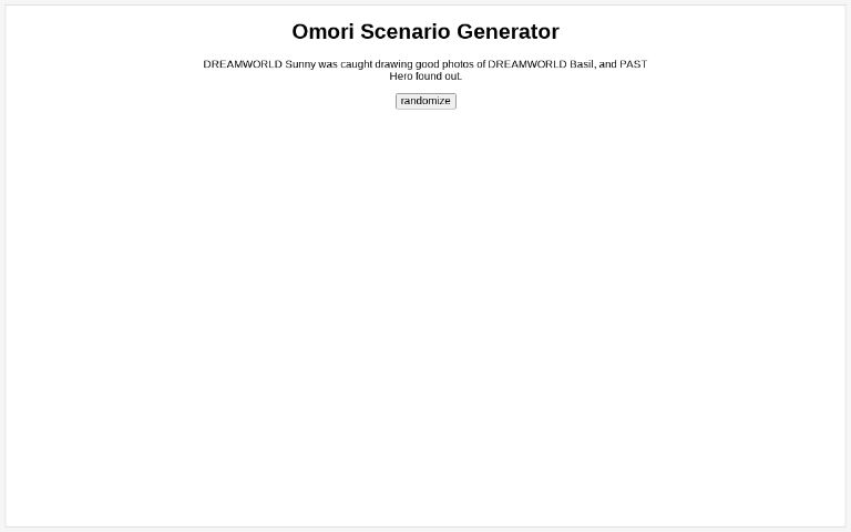 Omori Scenario Generator