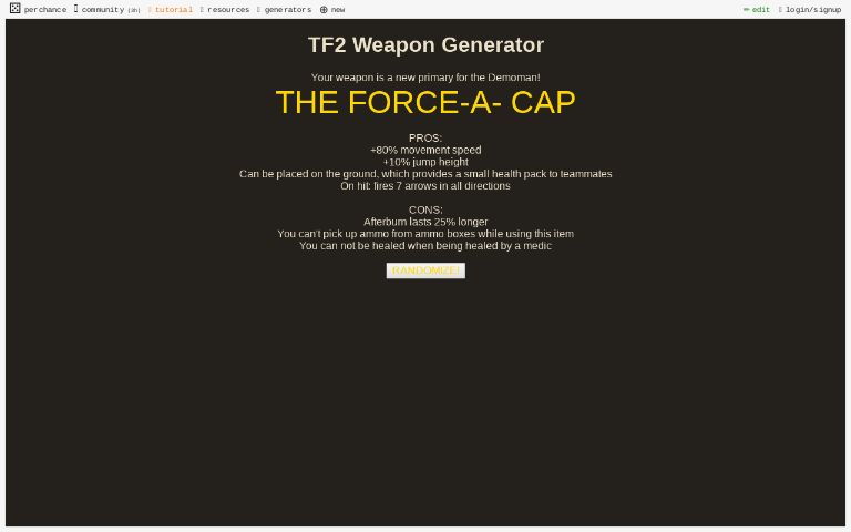 TF2 Weapon Generator