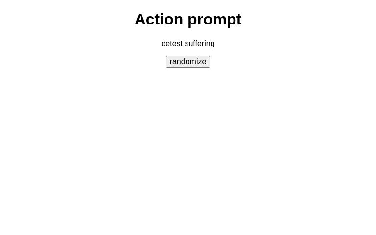 Action prompt ― Perchance Generator
