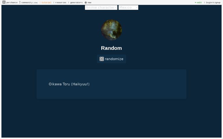 Random ― Perchance Generator