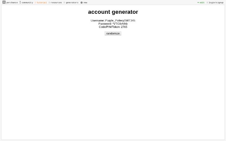 account generator